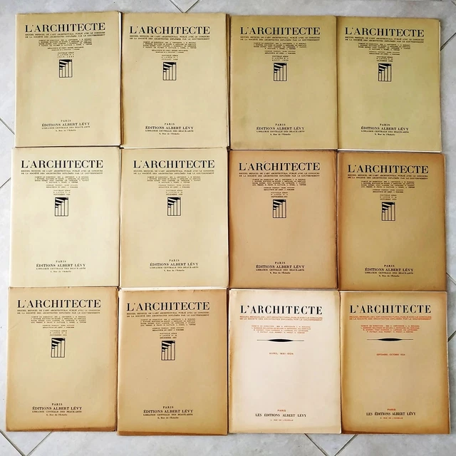 LOT DE 12 REVUES : L'ARCHITECTE Recueil mensuel architectural 1929, 31, 1934 EUR 165,00 ...